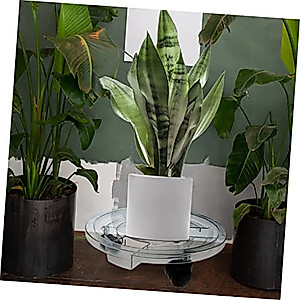 Homoyoyo Plastic Plant Caddy Plant Stand with Wheels Rolling Plant Stand with Casters Heavy Duty Bonsai Planter Pot Round Planter Potted Plants Flowerpot Base Garden Flowerpot Base Car Tray