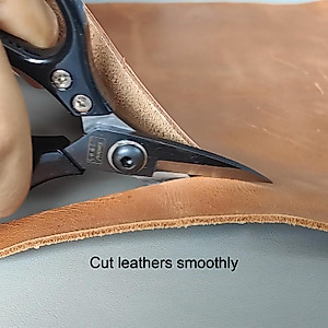 Sharp Leather Scissors, Adult Scissors All Purpose, Fabric Scissors Heavy Duty, Left Handed Scissors for Office, Sewing Scissors for Fabric Cutting