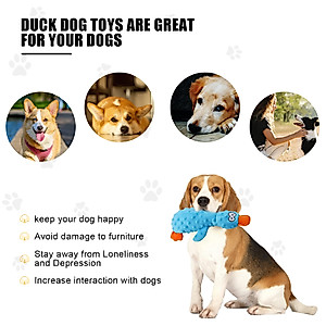MANOPAWS 3 Pack Squeaky Dog Toys,Duck Crinkle Plush Dog Toys for Aggressive Chewers,Interactive Dog Toys for Puppy Small, Medium and Large Dogs Teething/Entertaining/Reduce Boredom