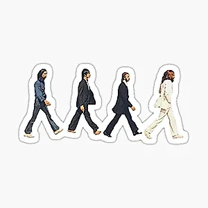 Music Icon Beatles (Gray) Sticker - Sticker Graphic - Auto, Wall, Laptop, Cell, Truck Sticker for Windows, Cars, Trucks