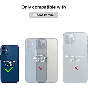 SUBESKING for iPhone 12 Mini Butterfly Case,Translucent Matte Soft TPU Bumper Case Cute Animal Print Pattern Design Women Girls Teen, Hard PC Back Clear Protective Phone Cover 5.4 Inch Black