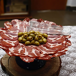 Didaey 8 Pieces Plastic Tongs for Serving Food Clear Kitchen Tongs Mini Serving Utensil Tongs 6.3 Inch Small Tongs for Food Ice Salad Buffet Weddings Barbecue Party