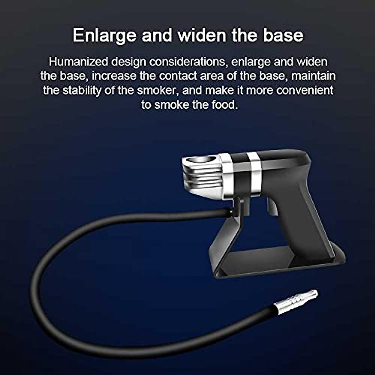 KENKUO Food Smoking Gun, Portable Handheld Indoor-Outdoor Smoke Infuser Cold Smoke Generator Tool for Meat, Drinks, BBQ, Cheese, (Black), 125x55x125mm, G01K