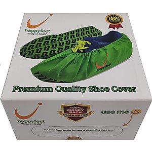 Shoe Covers Disposable Indoor Non-Slip - Premium Gift Packaging, Reusable Booty Cover, Thickest 70gsm Fabric, Extra Durable, Water Resistant, Extra Large One Size Fits All US13 Booties