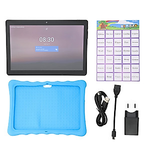 Kids Tablet, 10.1 Inch Android 10 Tablet PC, 2GB RAM 32GB ROM, IPS Touchscreen, Quad Core CPU, Dual Camera, Bluetooth, WiFi, Parental Control, Toddler Tablet with Shockproof Case (Blue)