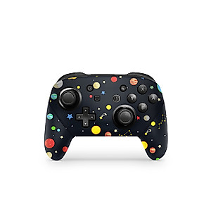 Tacky design Galaxy Skin for Nintendo Switch Pro Controller, Black Planet Decals Vinyl 3m Stickers Full wrap Cover