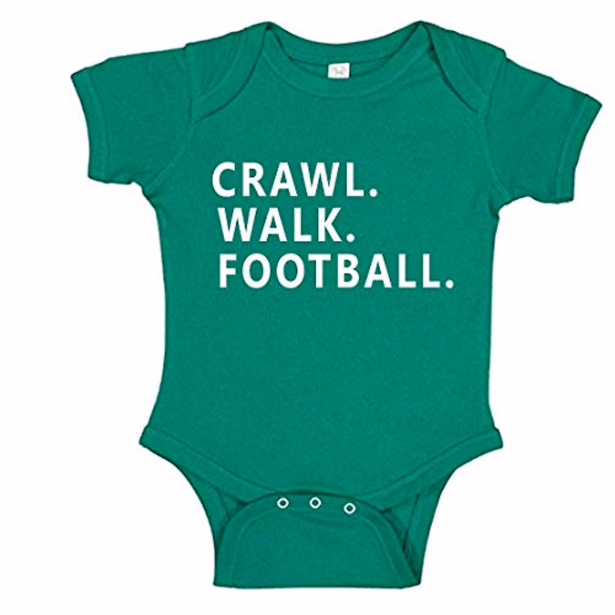 Southern Sisters Crawl Walk Football Baby Romper - 6 Month - Green