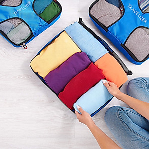 Travelizer - Travel Packing Cubes 5 pcs Luggage Organizer Set for Bag & Suitcase