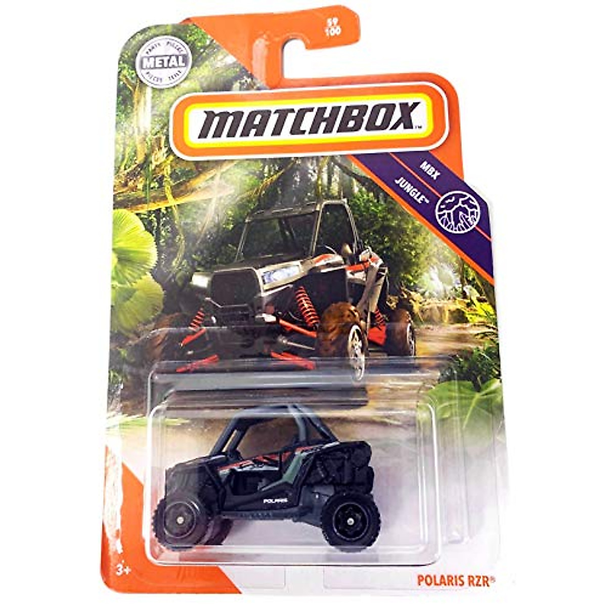 Matchbox 2020 MBX Jungle 59/100 - Polaris RZR (Black)