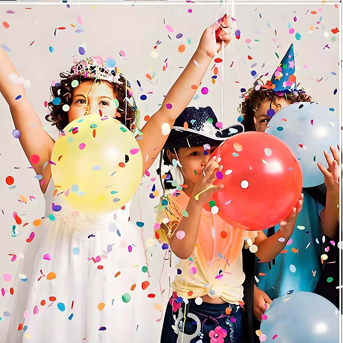 Rainbow Metallic Foil Confetti 8000 Pcs Multicolor Shiny Round Table Confetti for Fill Balloon Wedding Graduation Party Decorations,60g of pack