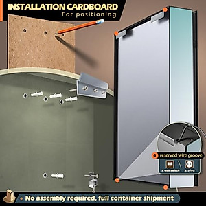 GANPE LED Lighted Bathroom Medicine Mirror Cabinet with Sockets & USBs, Anti-Fog Dimmable Light and Color Adjustment, Antirust and Easy to Install Aluminum Cabinet (20 * 28 inch)