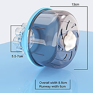 leasote Hamster Exercise Wheel - 5.12 inch Stand Silent Spinner for Hamster Gerbils Silent Spinner Hamster Running Wheels Non-Slip Prevent Injury Yellow Without Stand