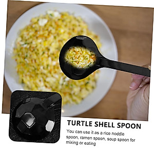5pcs Hot Pot Seasoning Spoon Ramen Soup Spoons Cooking Spoon Tagliatelle Ramen Spoon Silicone Deep Spoon Miso Spoons Ramen Ladle Spoons Heavy Turtle Shell Melamine