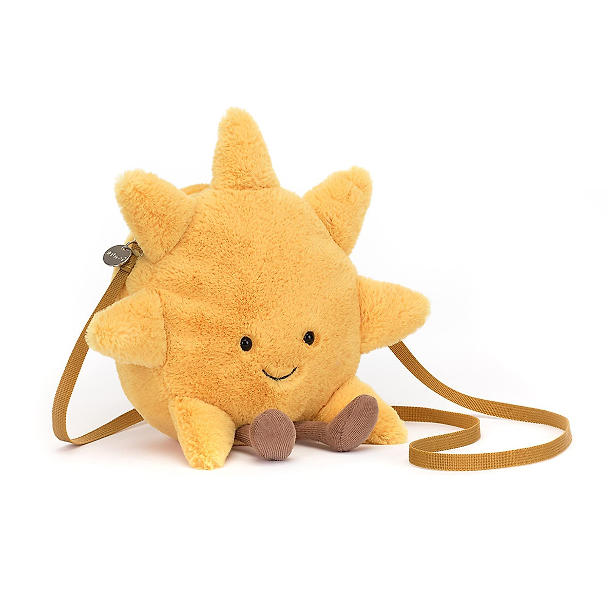 Jellycat Amuseable Sun Plush Bag Crossbody Purse with Zip Top Gifts for Kids Girls Tweens and Teens