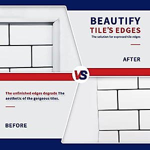 Art3dwallpanels 10 Ft Flexible Peel and Stick Trim Molding for Backsplash Tile Edge, Self-Adhesive Wall Trim for Corner Decor（White）