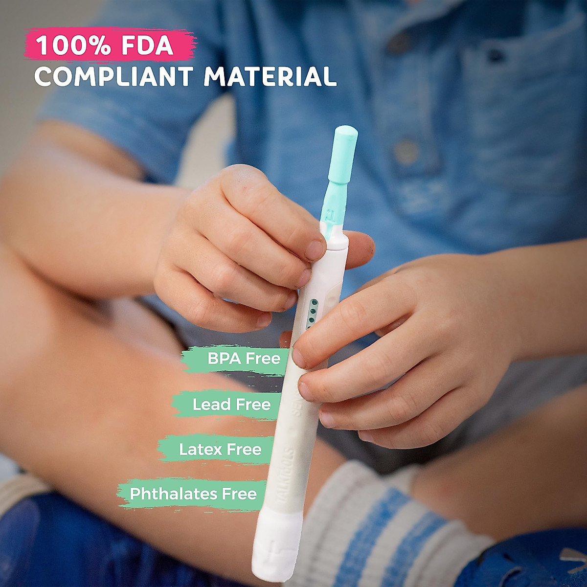 TalkTools Sensi Kit & 14 Tips - Sensory Therapy Tool for Speech and Feeding, Autism Sensory Products, ADHD Tools, Speech Therapy Gifts for Autism Children (White)