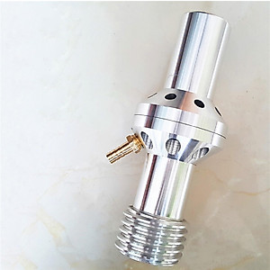 Sandblasting Machine Dedicated 4/8/10/12mm Boron Carbide Water Sandblasting Gun Nozzle, 40mm Thread Diameter Double Inlet Wear-resistant Sandblasting Gun Head (Color : Inner hole 6mm)