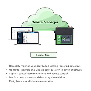 InHand Networks IR302 Industrial IoT 4G LTE VPN Cellular Router, LTE Cat 4+ Wi-Fi, Dual sim Card Slots, Management by Cloud Platform, DI/DO Port, Support T-Mobile, AT&T & Verizon, UL Certification