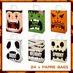 WKLKHMXBS 24PCS halloween treat bags, halloween candy bags, halloween trick or treat bags, halloween bags, halloween goodie bags