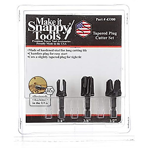 Make it Snappy Tools 3 Piece Tapered Plug Cutter Set
