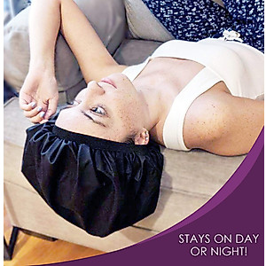 Reusable Oil Proof Nightcap Hair Care Protector Cover Bonnet for Sleeping and Shower Cap, Leakproof, Waterproof Outer Layer, Extra Large to Accomodate for Long Hair with Comfort Elastic Band