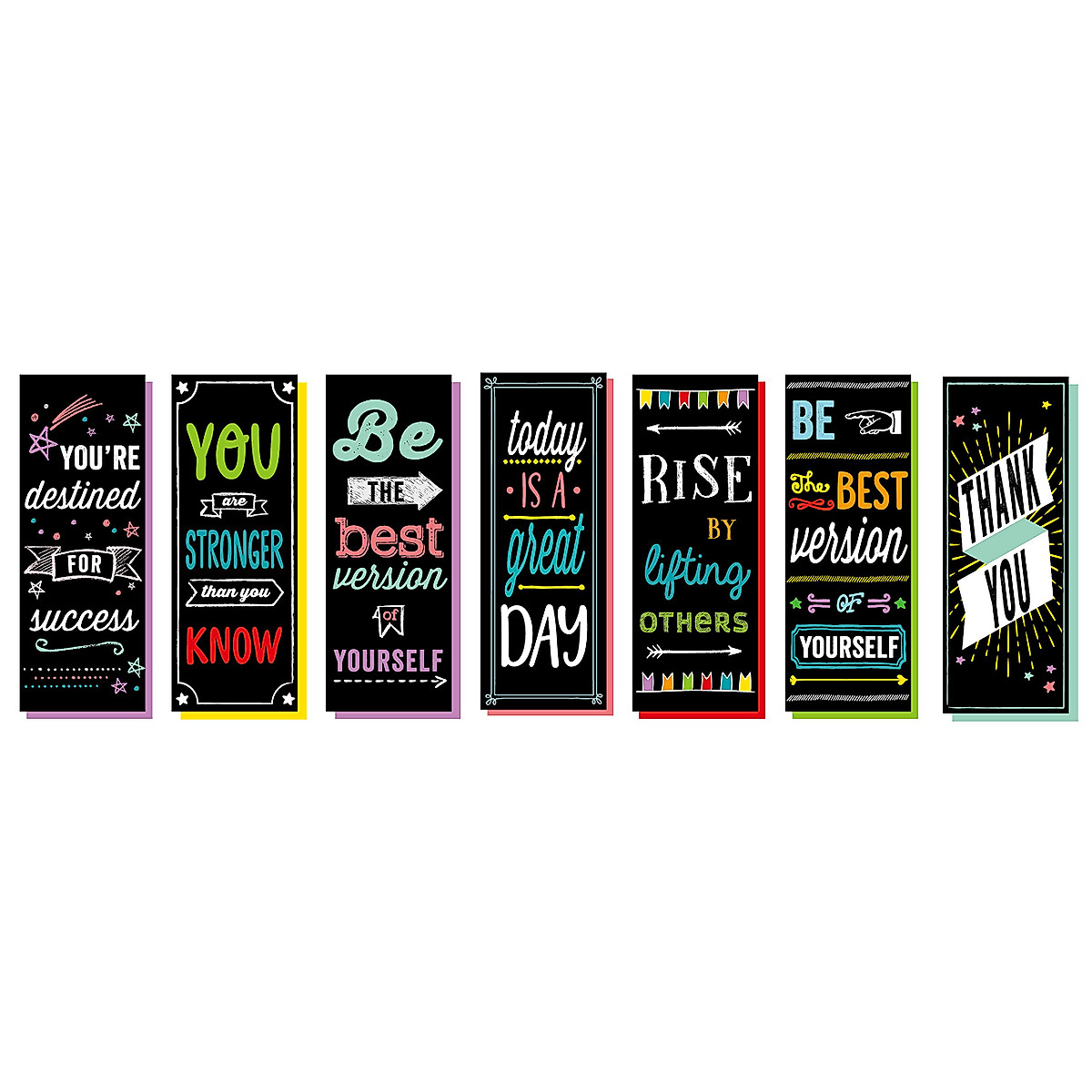 Iconikal Motivational Encouraging Inspirational Bookmarks, 100-Count