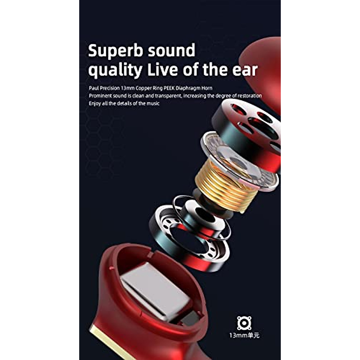 MOONA BTMV08 Wireless Bluetooth 5.3 Noise Reduction Headphones Headset HiFi Stereo Sound Gaming Earphones