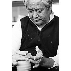 Hand-made: Double layer teacup Set of 2 | “Soma-Yaki” | Ivory White | Made in Japan |