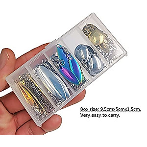 30pcs Tail Spinners Willow Colorado Blade Spin Lure Making for Senko Lures Worms Bass Fishing Soft Plastic Lures