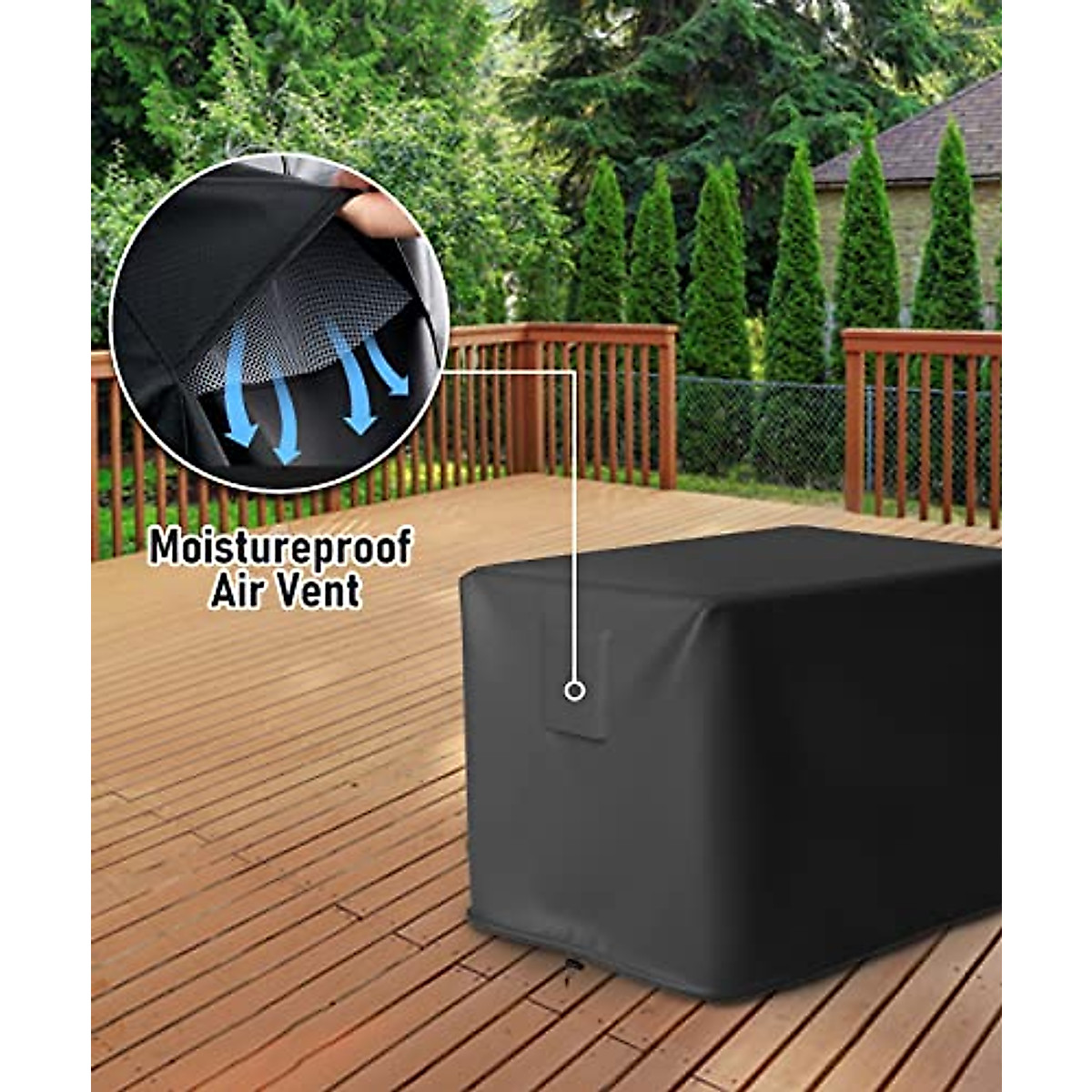 SHINESTAR Generator Cover for 5500-13000 Watt Portable Generators, for Westinghouse, Champion, DuroMax, Generac and More, Heavy Duty Waterproof 600D Polyester, 32 x 24 x 24 Inch, Black
