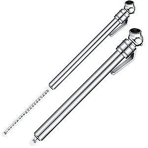 2 Pieces 0-20 PSI Low Pressure Tire Gauges Pencil Tire Gauges Low Pressure Pencil Tire Gauges for Reverse Osmosis Tank, Garden Tractors, Golf Carts, ATV, Sports Equipment