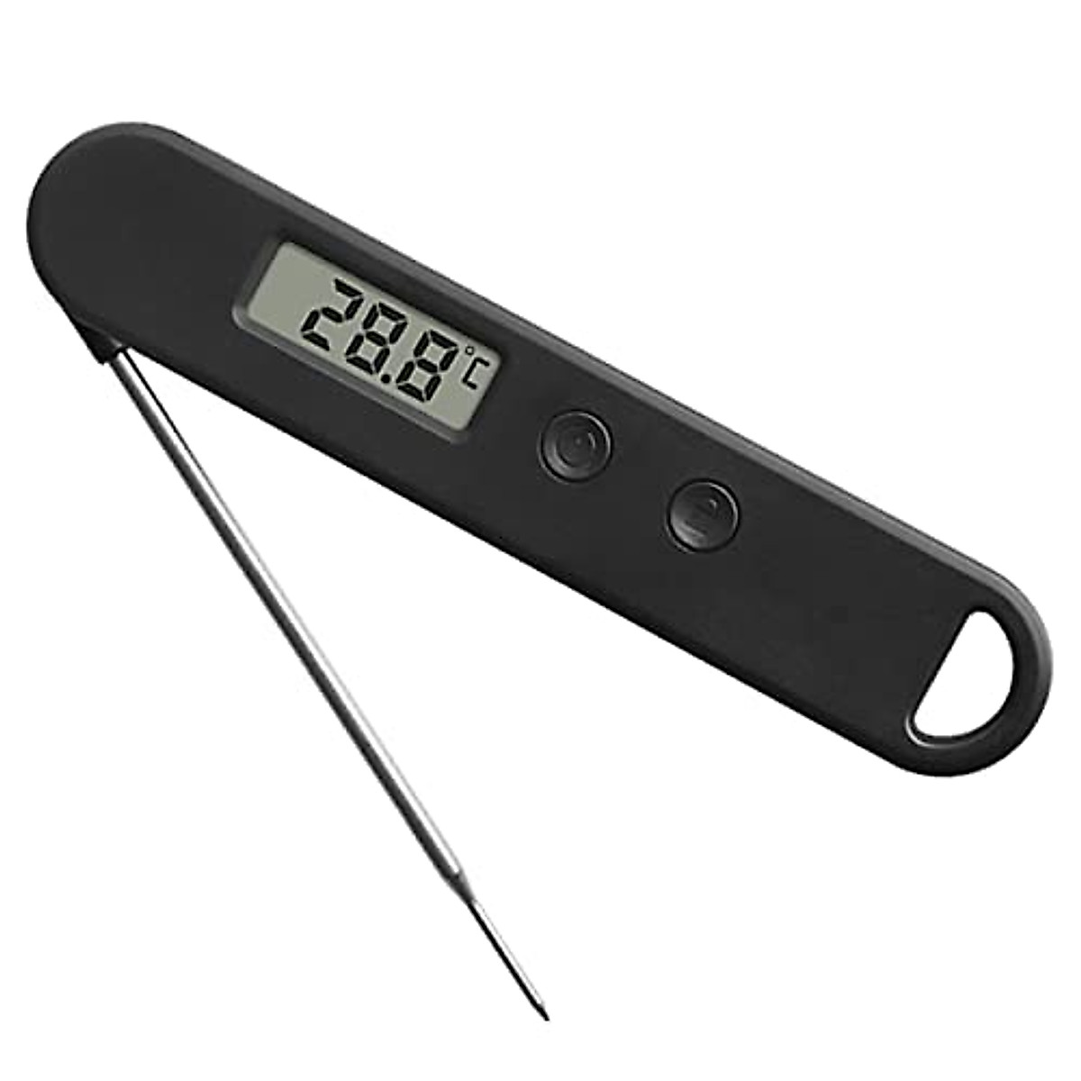 Wotermly D04 Digital Kitchen Meat Thermometer with Backlight LCD and Foldable Long Probe, Instant Read Food Cooking Thermometer Use for Oven, Grill,Liquid, BBQ, Baking and Candy