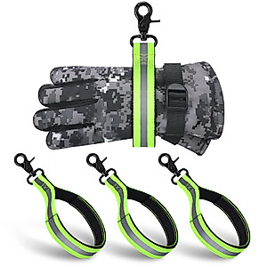 3 Pcs Firefighter Gear Heavy Duty Firefighter Glove Strap with Reflective Trim Fire Gear Accessories Polyester Fire Gloves Firefighting Glove Safety Strap for Workers (Fluorescent Yellow)