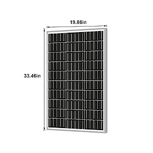 Newpowa 75W(Watt) Solar Panel Monocrystalline12V High Efficiency PV Module High-Efficiency Battery Maintainer Power for Battery Charging of Boat RV Camper SUV and Other Off-Grid Applications