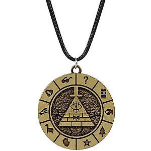 OfficialOtaku Bill Cypher Gravity Wheel Pendant Necklace - Metal (0.7g)