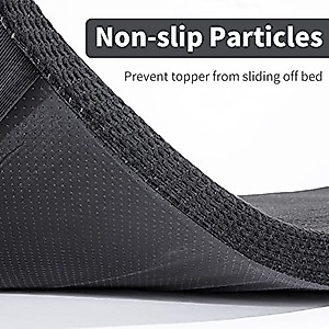 HOMBYS Memory Foam Lash Bed Topper with Removable Cover, Black Massage Table Mattress Topper with Elastic Bands, Non-Slip Lash Bed Cushion Only (Bed Not Included)