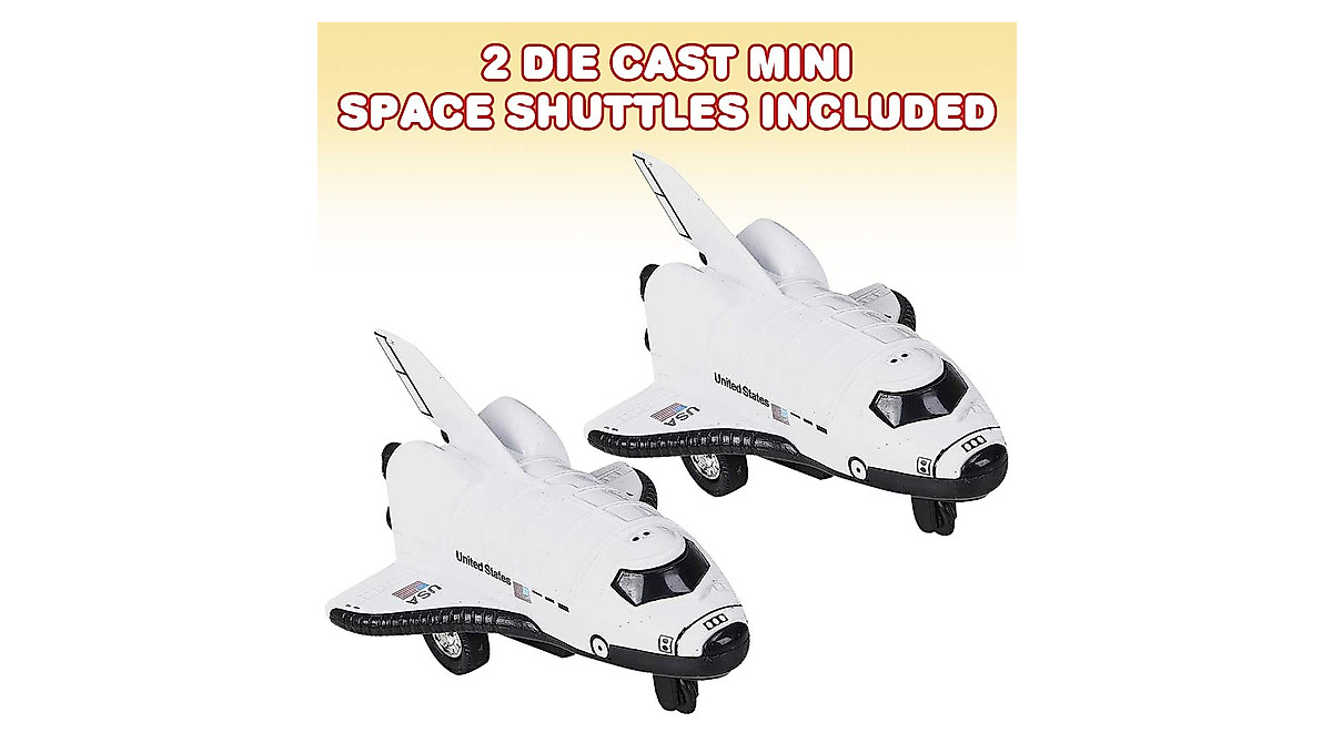 ArtCreativity Diecast Mini Space Shuttle with Pullback Mechanism, Set ...