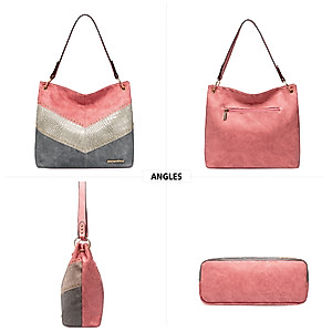 Montana West Purses for Women Hobo Bags Large Leather Handbags Shoulder Satchel Bag for Gift Travel Casual Work MWC-047BPK