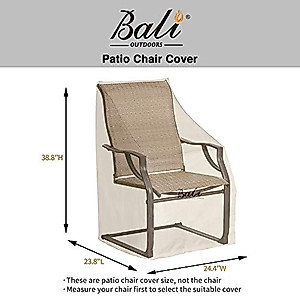 BALI OUTDOORS Spring Chair Cover Waterproof Outdoor Patio Furniture Cover, Brown
