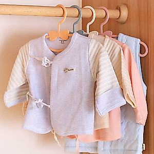 Plastic Baby Hangers 12pcs, Ultra-Thin Non-Slip Baby Hangers, Suitable for Boys and Girls' Closet Organization, Colorful Children's Hangers