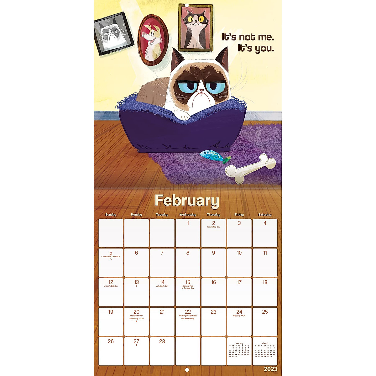 2023 Grumpy Cat Mini Wall Calendar