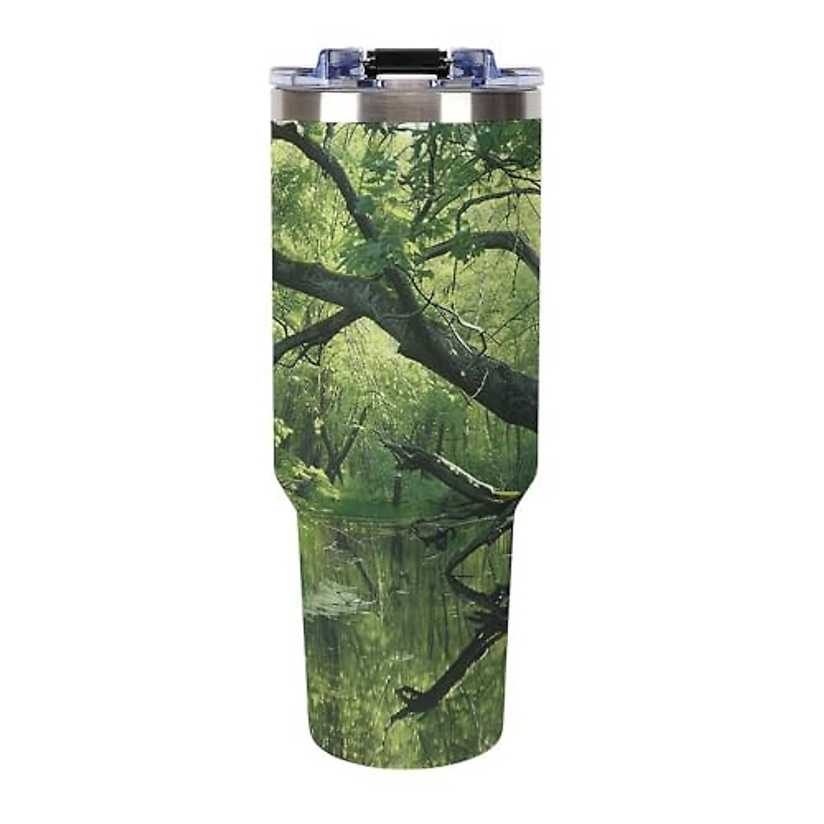 An Ancient Swamp Insulated Stainless Steel Travel Mug, 40 Oz Tumbler with Handle And Straw Double-Wall Vacuum Coffee Cup, Leak-Proof Lid, Keeps Drinks Hot/Cold for Hours