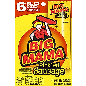 Penrose Big Mama Pickled Sausages, 2.4 Ounce, 6 Pack