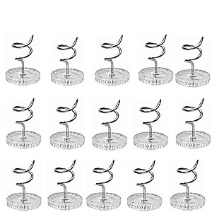 Attmu 50 Pcs Upholstery Tacks Headliner Pins Clear Heads Twist Pins for Slipcovers and Bedskirts, 0.5 Inches Bed Skirt Pins