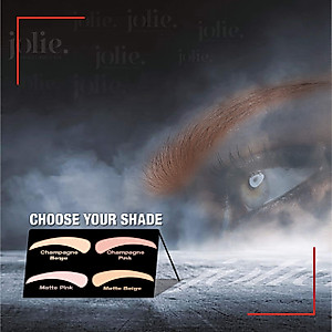 Jolie Eyebrow Perfecting Brightener & Highlighter, Creamy Self Sharpening Crayon Stick, Satin Finish (Champagne Pink)