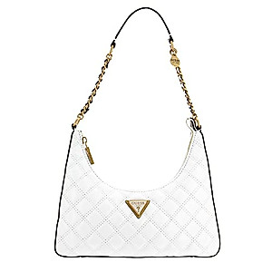 GUESS Giully Top Zip Shoulder Bag, White