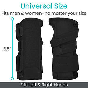 Vive Carpal Tunnel Wrist Brace (Left or Right) - Arm Compression Hand Support Splint - for Men, Women, Kids, Bowling, Tendonitis, Arthritis, Athletic Pain, Sports, Golf - Universal Adjustable Fit