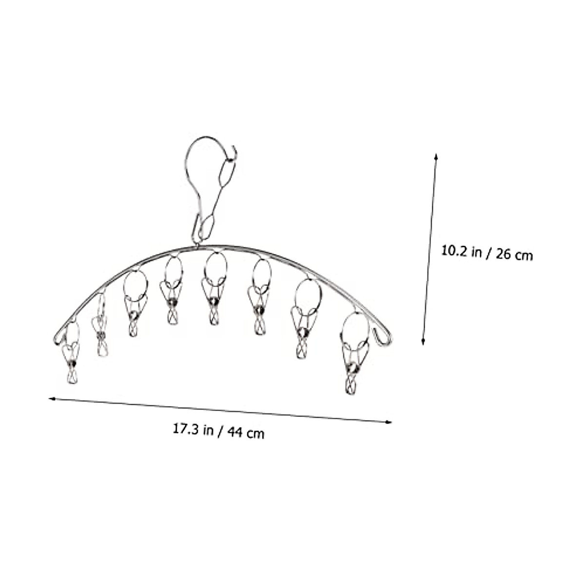 Cabilock 6 Pcs Multi Clip Drying Rack Collapsible Clothes Drying Rack Lingerie Hangers Dryer Portable Drying Hanger Socks Hook Socks Drying Hanger Underwear Drying Racks Windproof Clips Bra