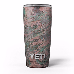 Design Skinz Green Slate Marble Surface V46 - Skin Decal Vinyl Wrap Kit Compatible with The Yeti Rambler Cooler Tumbler Cups