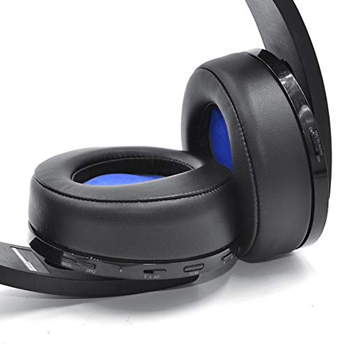 PS4 Platinum Ear Pads - defean Replacement Ear Cushion Black Protein Leather & Memory Foam Ear Pads Compatible with Sony PS4 Platinum Wireless Headset CECHYA-0090 Headphone